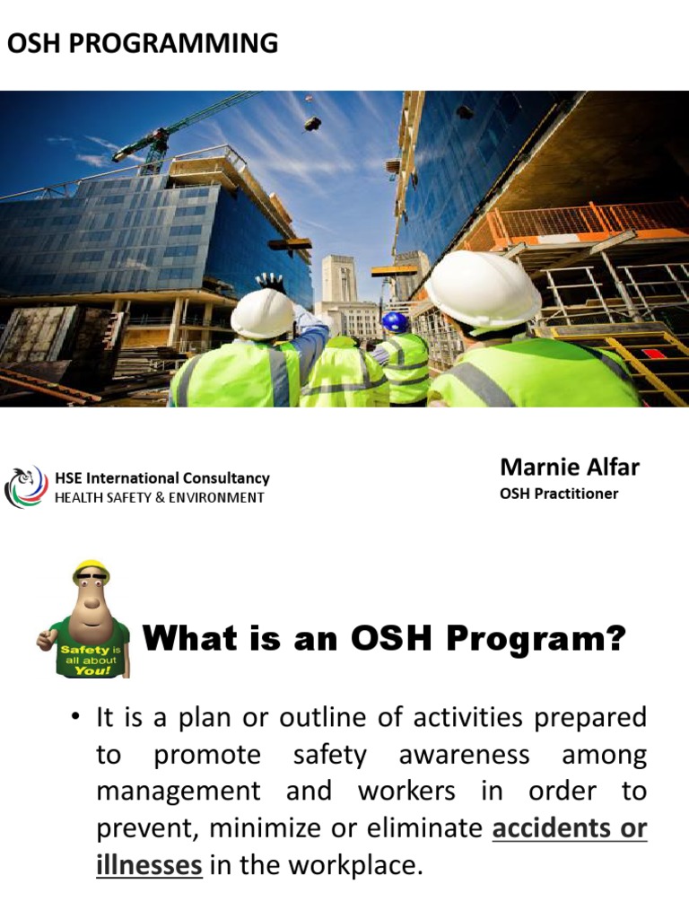 Osh Programming: Marnie Alfar | Download Free PDF | Occupational Safety And Health | Physical ...