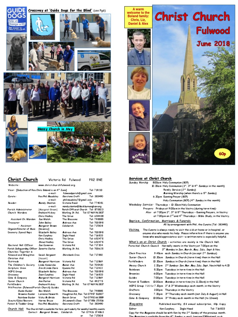 Christ Church Fulwood June 2018 Newsletter | PDF | Eucharist