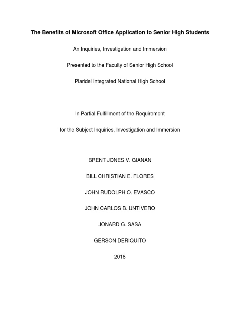 The Benefits of Microsoft Office From Students To Students | PDF ...
