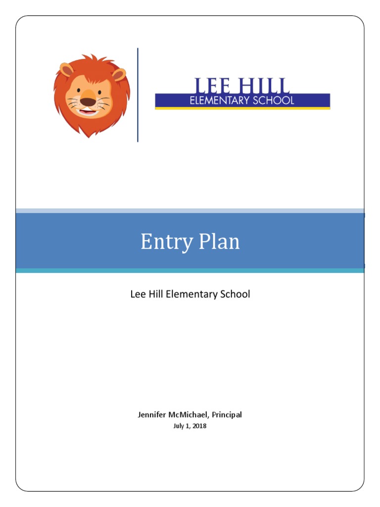 Entry Plan: Lee Hill Elementary School | PDF | Leadership | Community