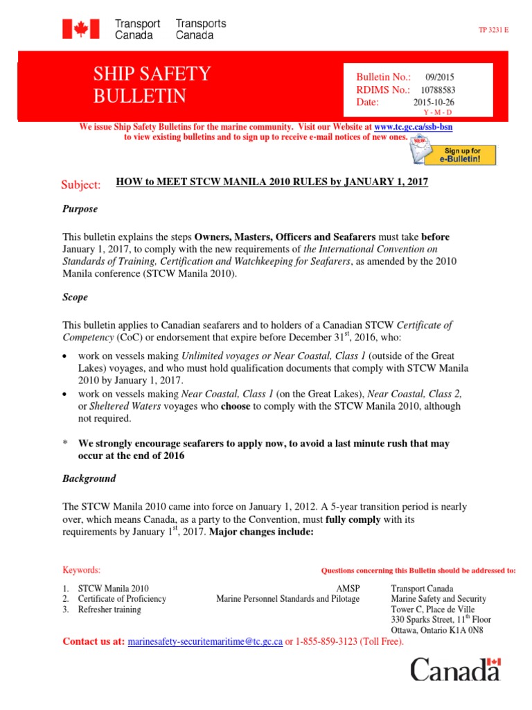 Ship Safety Bulletin: Subject | PDF | Oil Tanker | Sailor