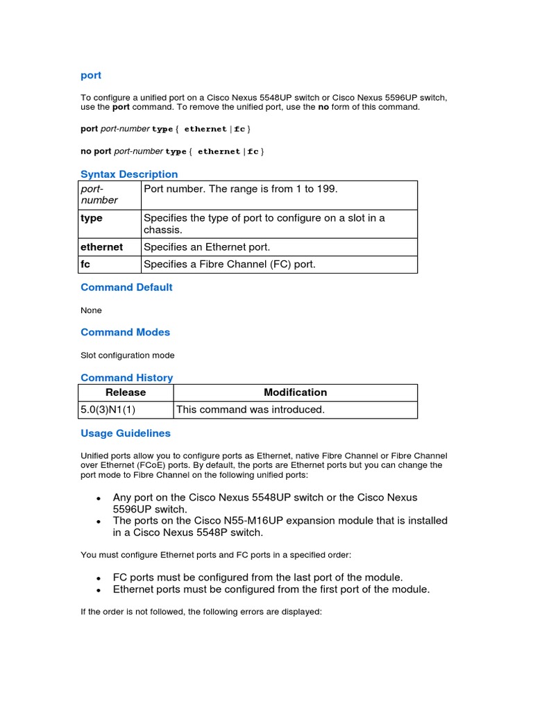 Basic Nexus 5k Configuration For Native FC | PDF | Data Transmission ...