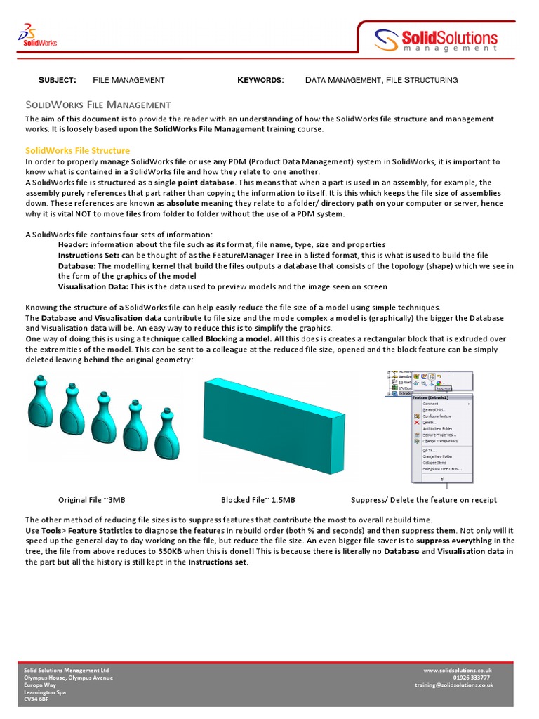 File Management in SolidWorks PDF | PDF | Computer File | Backup