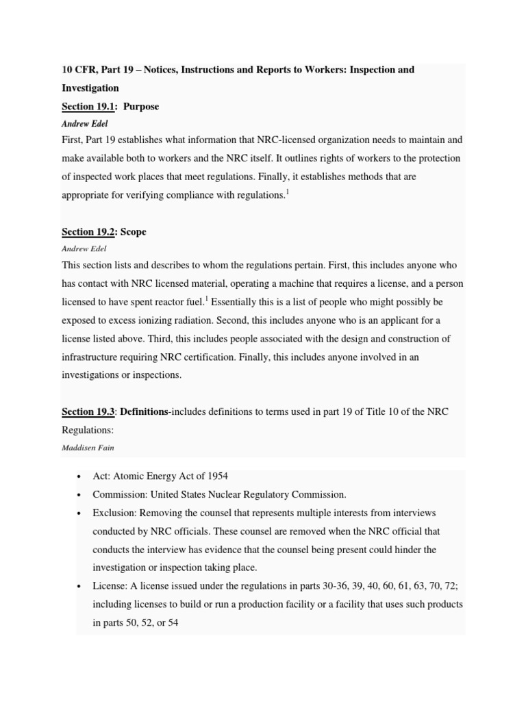 10 CFR Final | PDF | Nuclear Regulatory Commission | Government