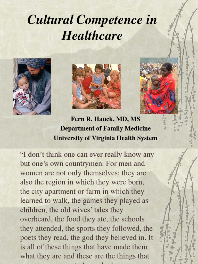 Cultural Competence in Healthcare | PDF | Alternative Medicine | Family