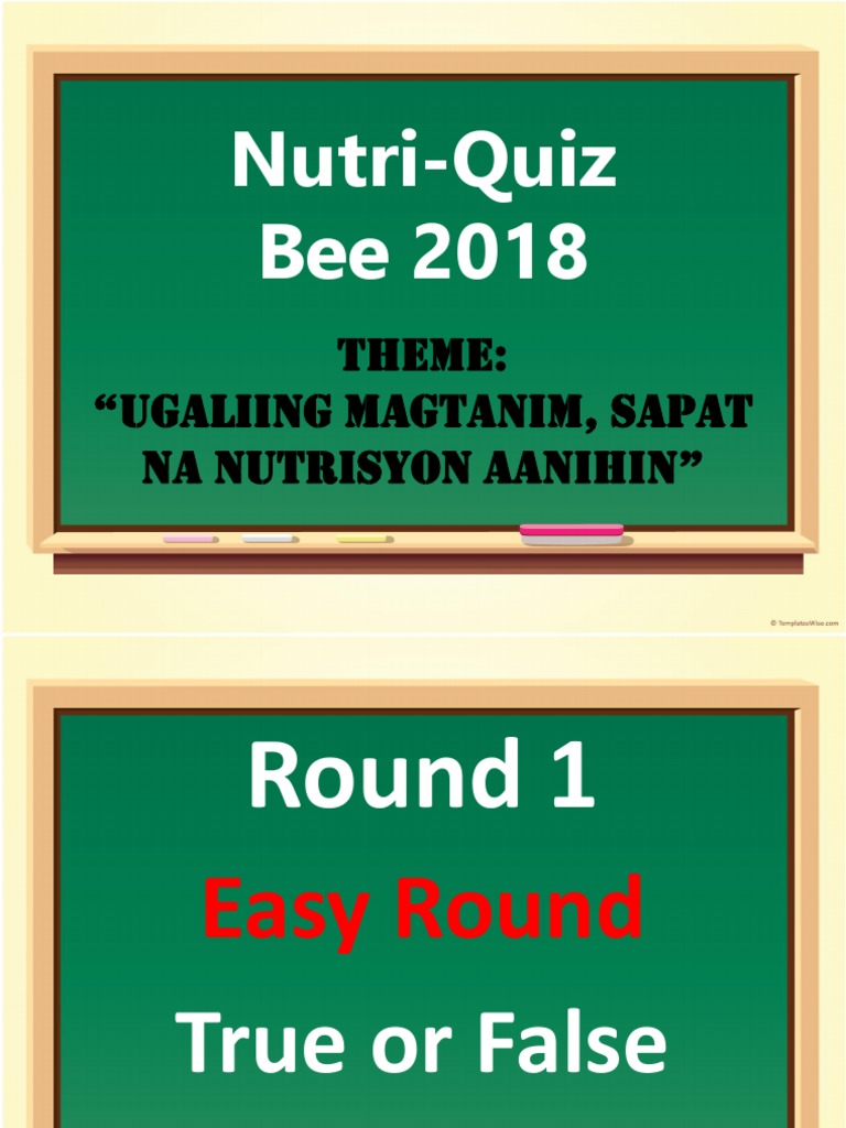 Quiz Bee | PDF | Nutrients | Thyroid