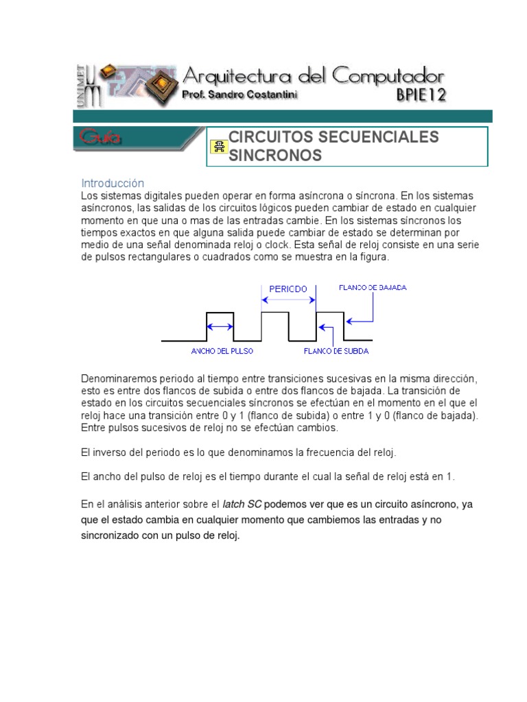 Circuitos Secuenciales Flip | PDF | Electrónica digital | Ingenieria Eléctrica