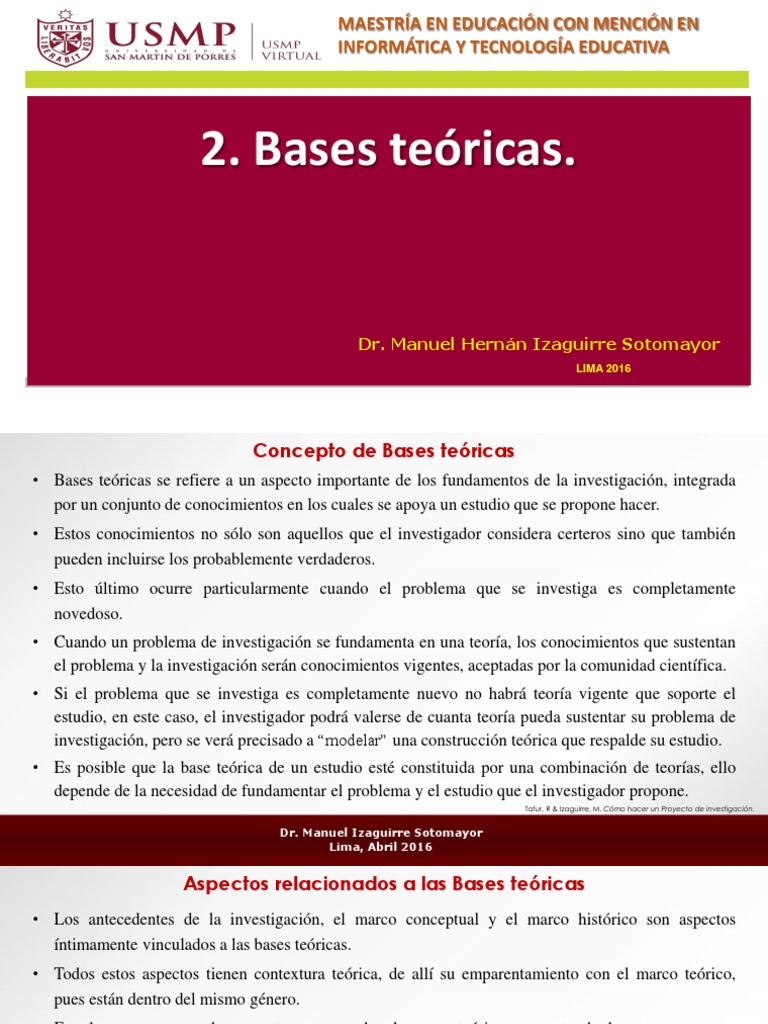 Bases Teóricas en Tesis Universitarias | PDF | Teoría | Hipótesis