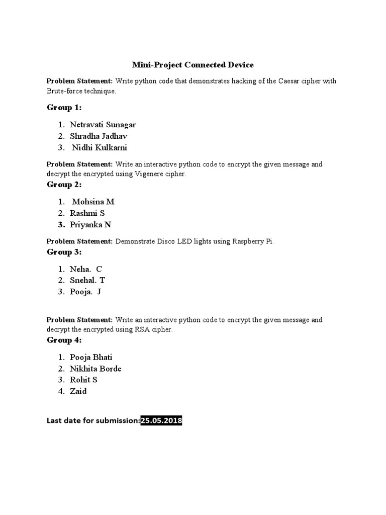 Mini-Project Connected Device: 1. Netravati Sunagar 2. Shradha Jadhav 3 ...