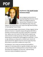 Bionote Example Tagalog | PDF