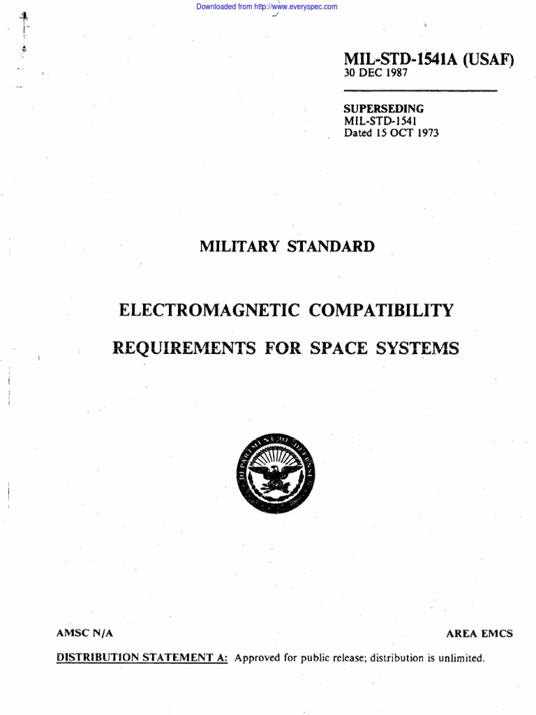 Mil STD 1541a | PDF | Electromagnetic Interference | Electromagnetic ...