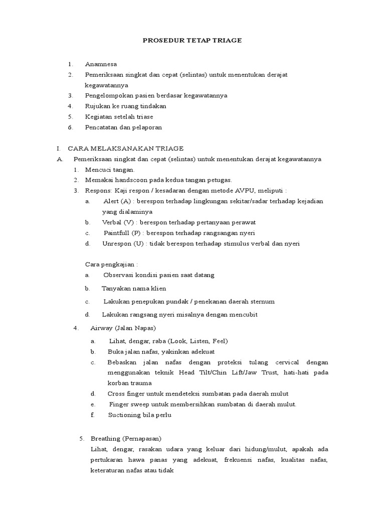 Sop Triage | PDF