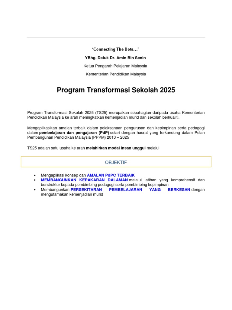 Program Transformasi Sekolah | PDF