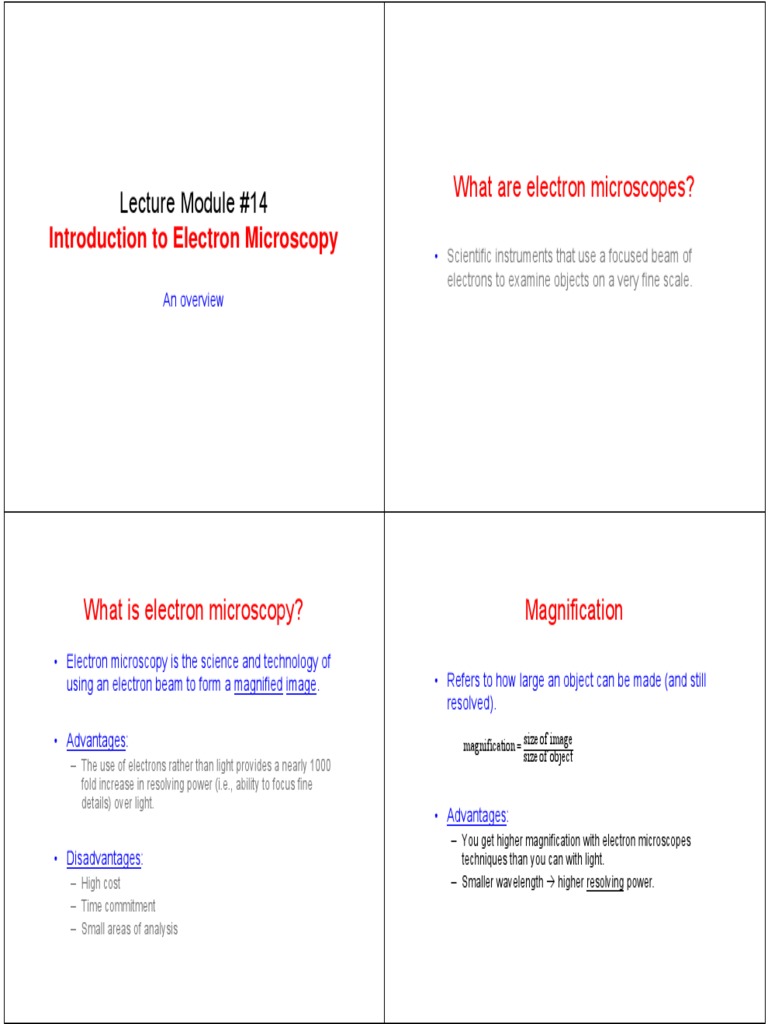 Electron Micros | PDF | Transmission Electron Microscopy | Scanning Electron Microscope