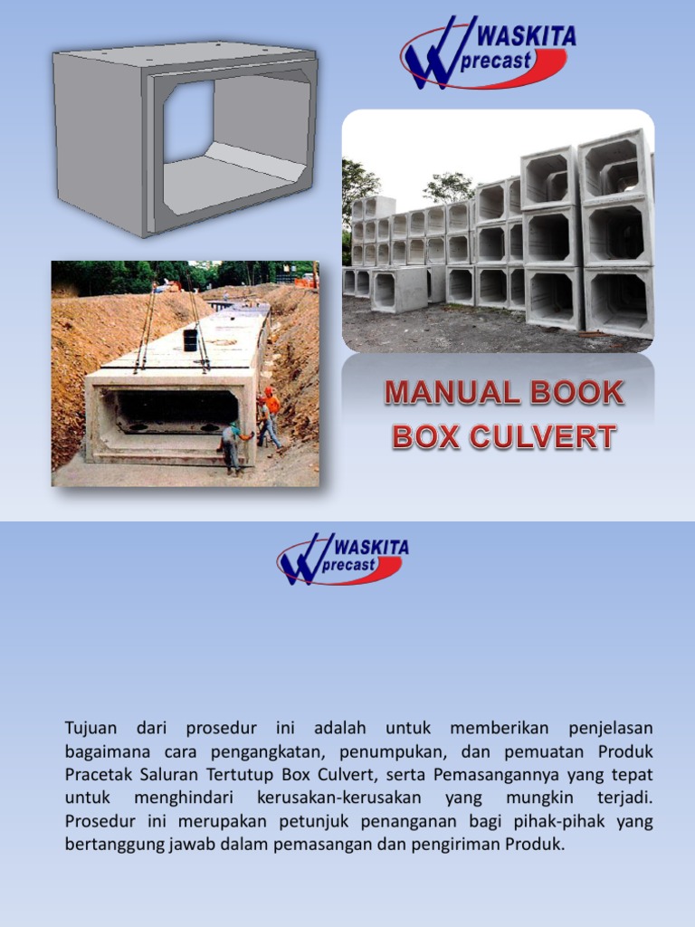 Manual Book Box Culvert | PDF