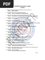 Philippines Driver's License Exam LTO CDE Online Validation Exam With ...