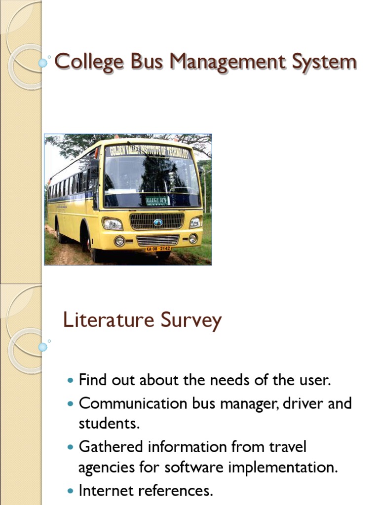 College Bus Management System Overview | PDF | Databases | Password