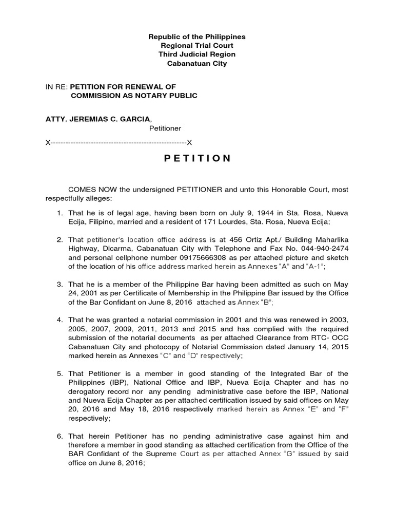 Petition For 2017 | PDF | Virtue | Government