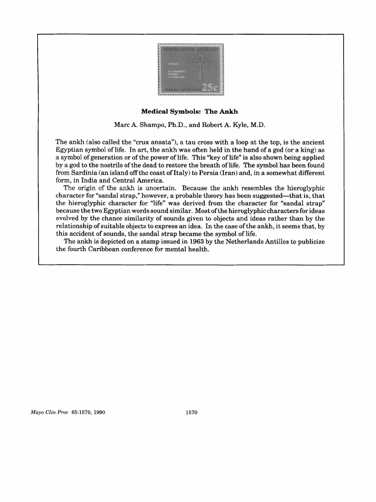 Medical Symbol Ankh | PDF