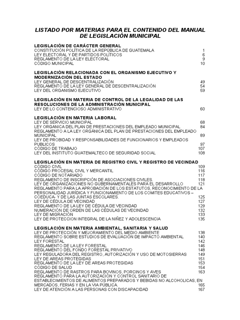 Legislación Municipal | PDF | Alcalde | Gobierno local