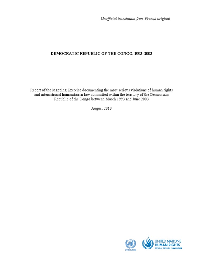 DRC Mapping Report Final en | PDF | Democratic Republic Of The Congo ...