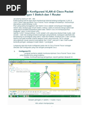 Tinime Konfigurasi Intervlan Routing Cisco Packet Tracer Cara