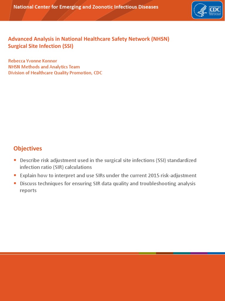 Advanced Analysis in National Healthcare Safety Network (NHSN) Surgical ...