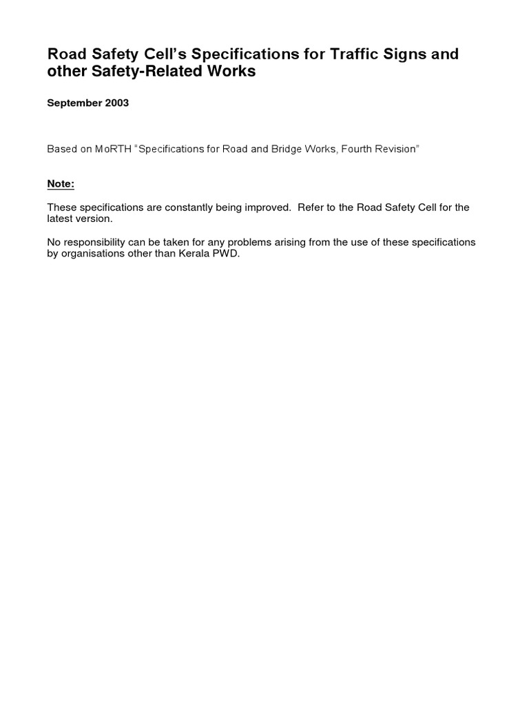 Road Safety Cell's Specifications | PDF | Sheet Metal | Screw