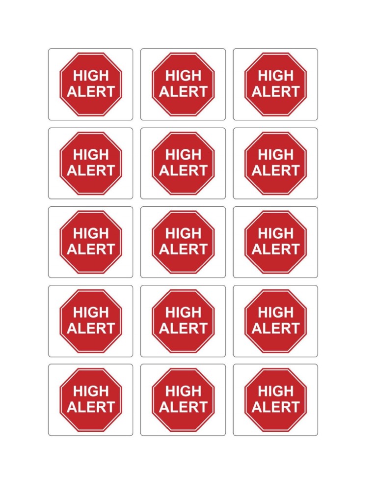 Stiker High Alert