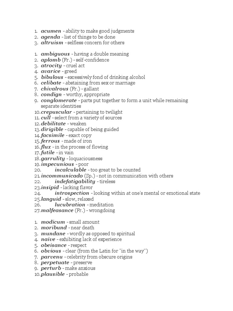 Common Latin Words in English Usage | PDF