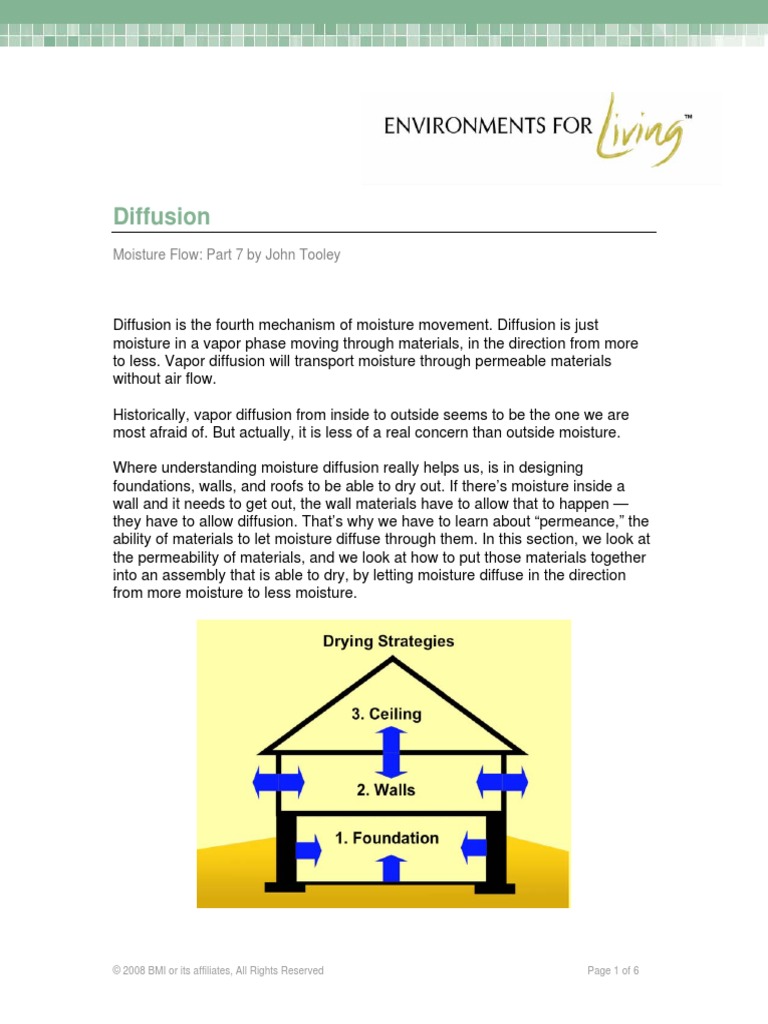Moisture Flow - Diffusion | PDF | Basement | Humidity