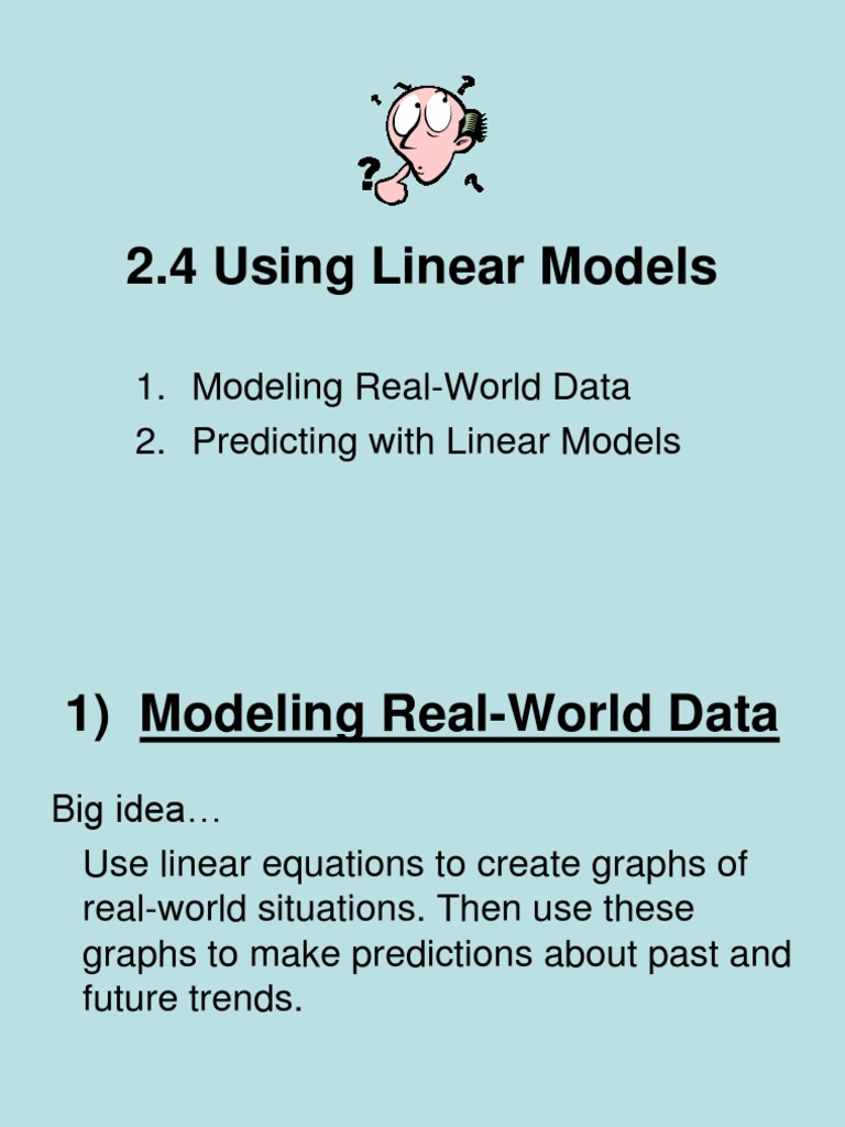 2.4 Using Linear Models | PDF | Scatter Plot | Correlation And Dependence