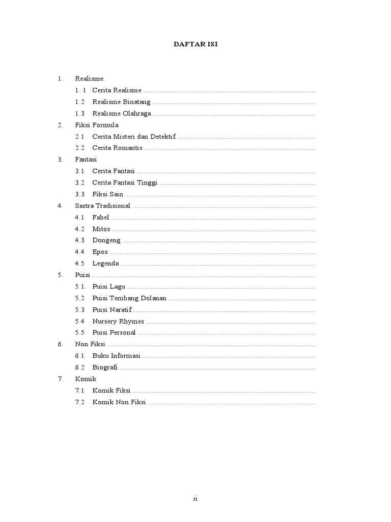 Contoh Daftar Isi | PDF