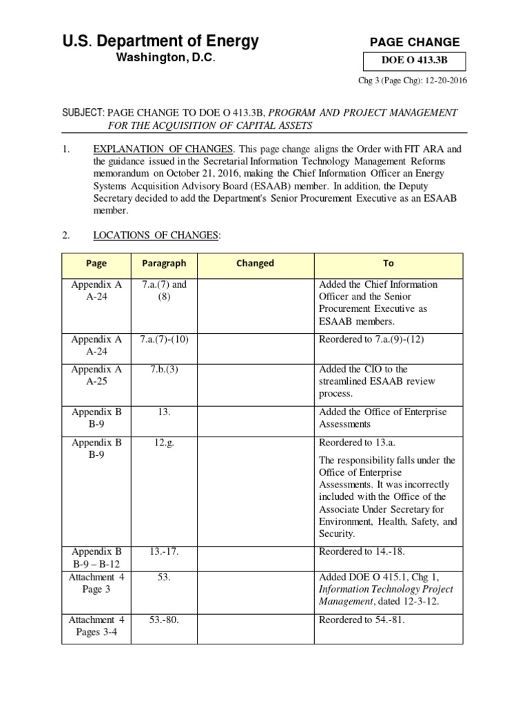Doe Order 413-3b | PDF | United States Department Of Energy | Project ...