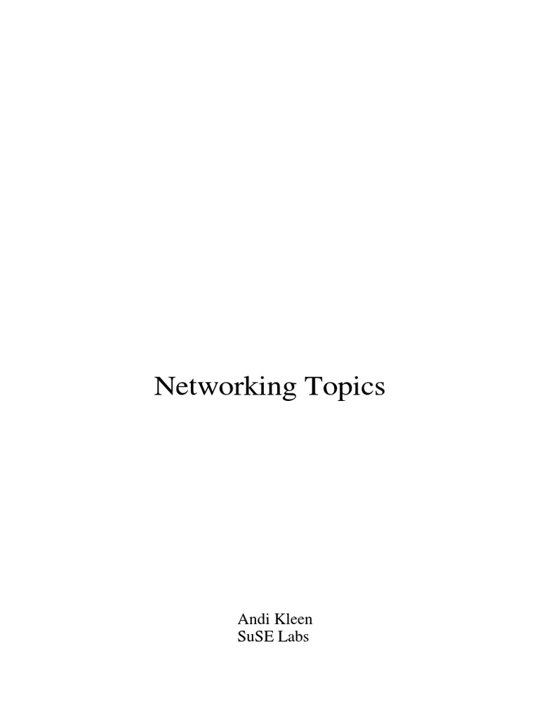 Net Topics | PDF | Network Socket | Transmission Control Protocol