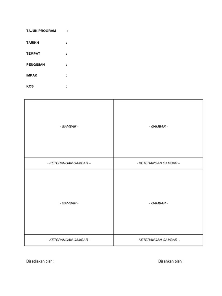 Format Laporan Pibk | PDF