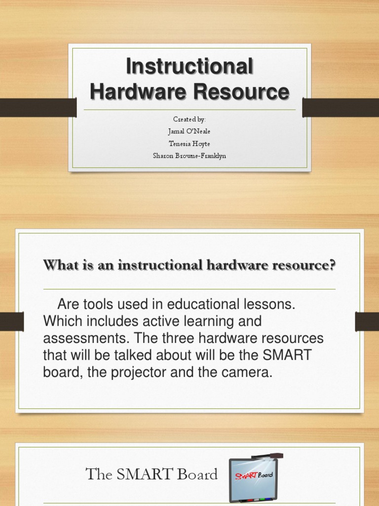 Instructional Hardware Resource - Task 3 | PDF | Camera | Computer Hardware