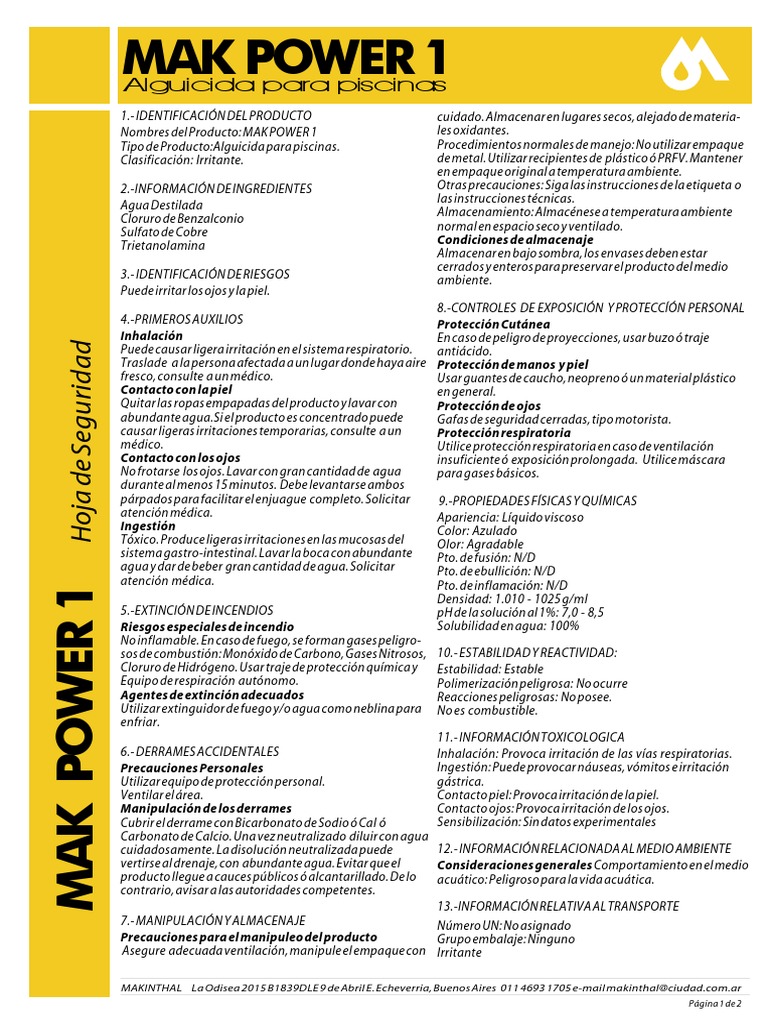 Mak Power | PDF | Piscina | Agua