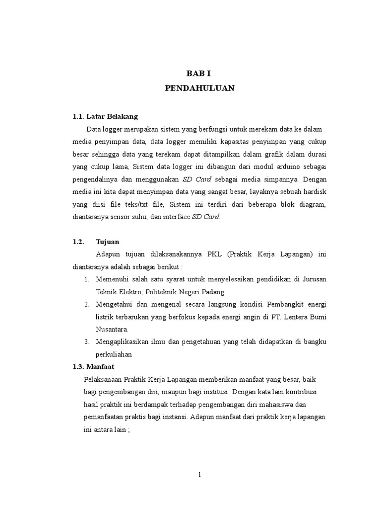KP BAB 1 Pendahuluan | PDF | Komputer