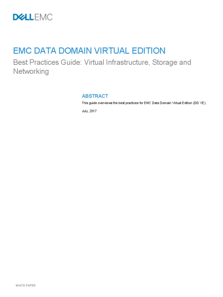 DD VE 3.1 Best Practices VMware v1.2.02 | PDF | Computer Data Storage | Virtual Machine