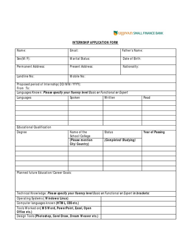 Internship application | PDF