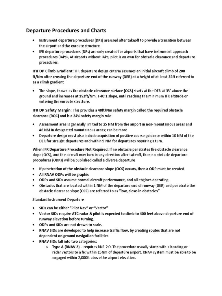 Departure Procedures and Charts | PDF | Instrument Flight Rules | Air ...