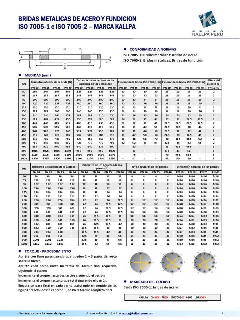 Bridas Iso 7005 | Ingeniería mecánica | Plomería