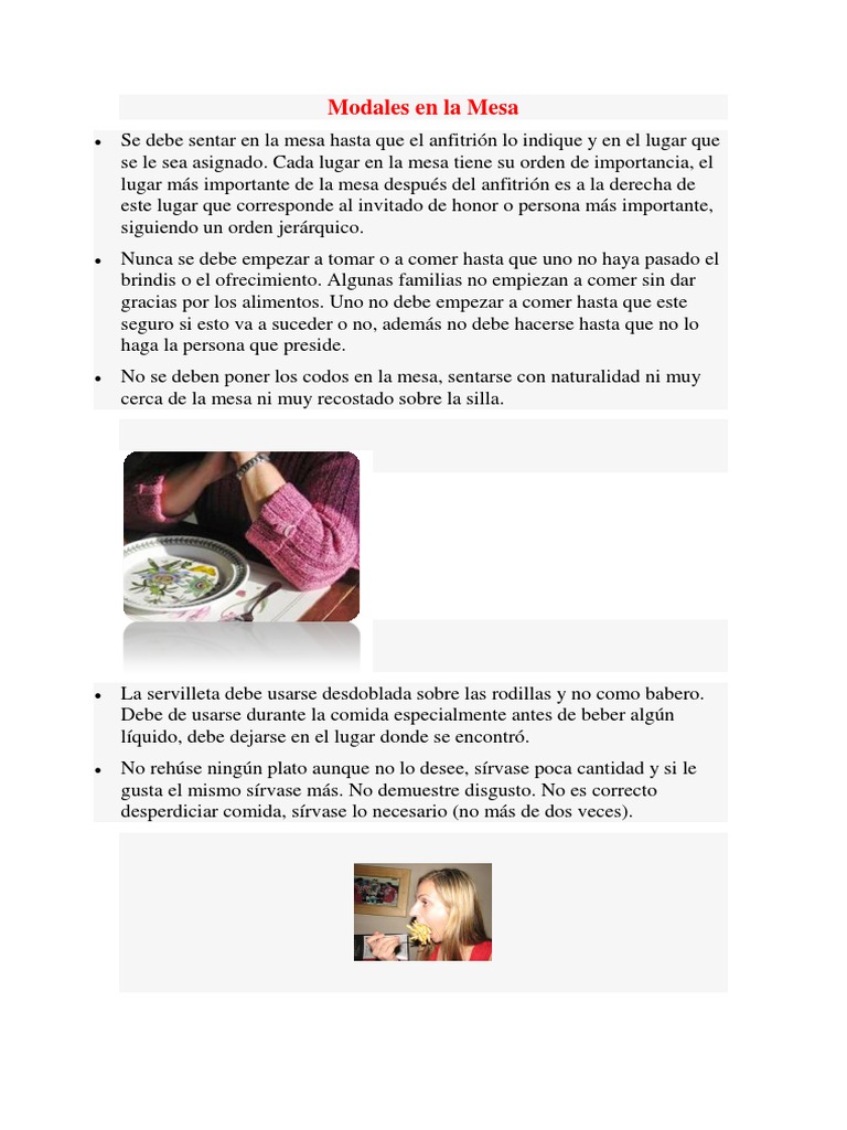 8- Modales en La Mesa | Alimentos | Ocio