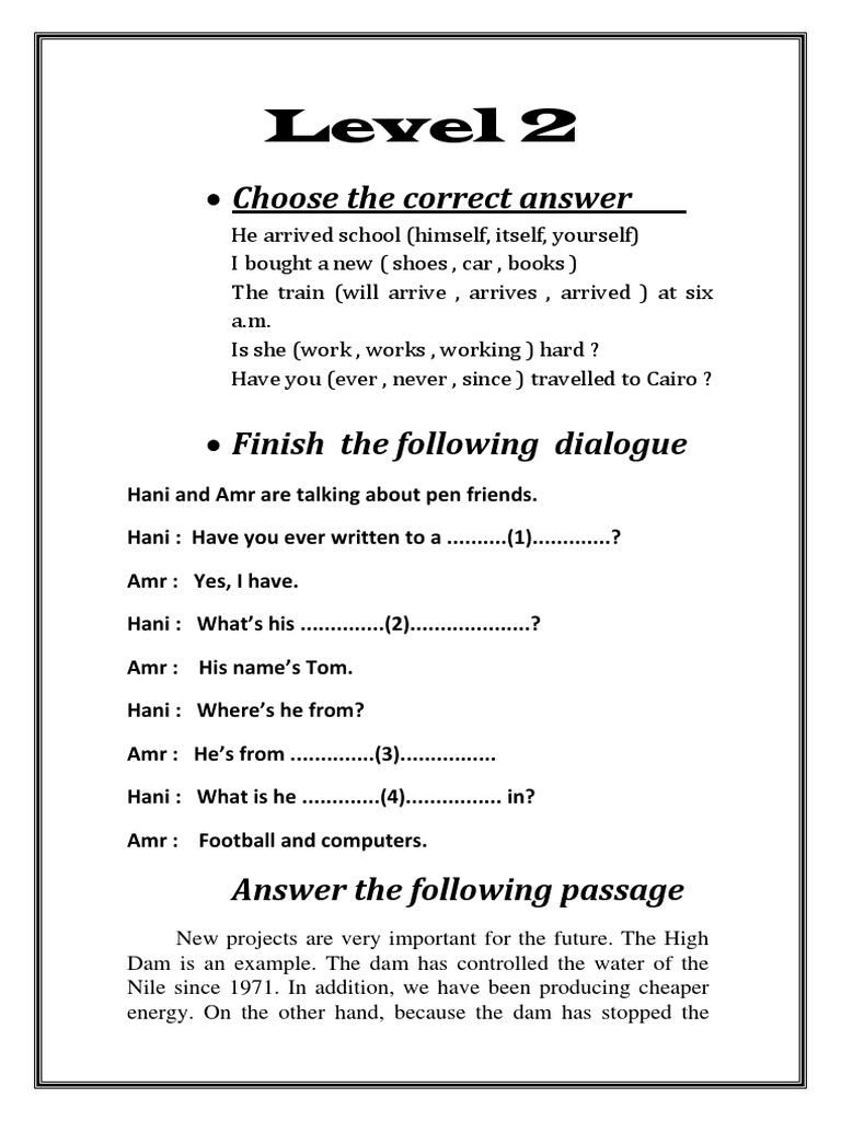 Level Test PDF | PDF