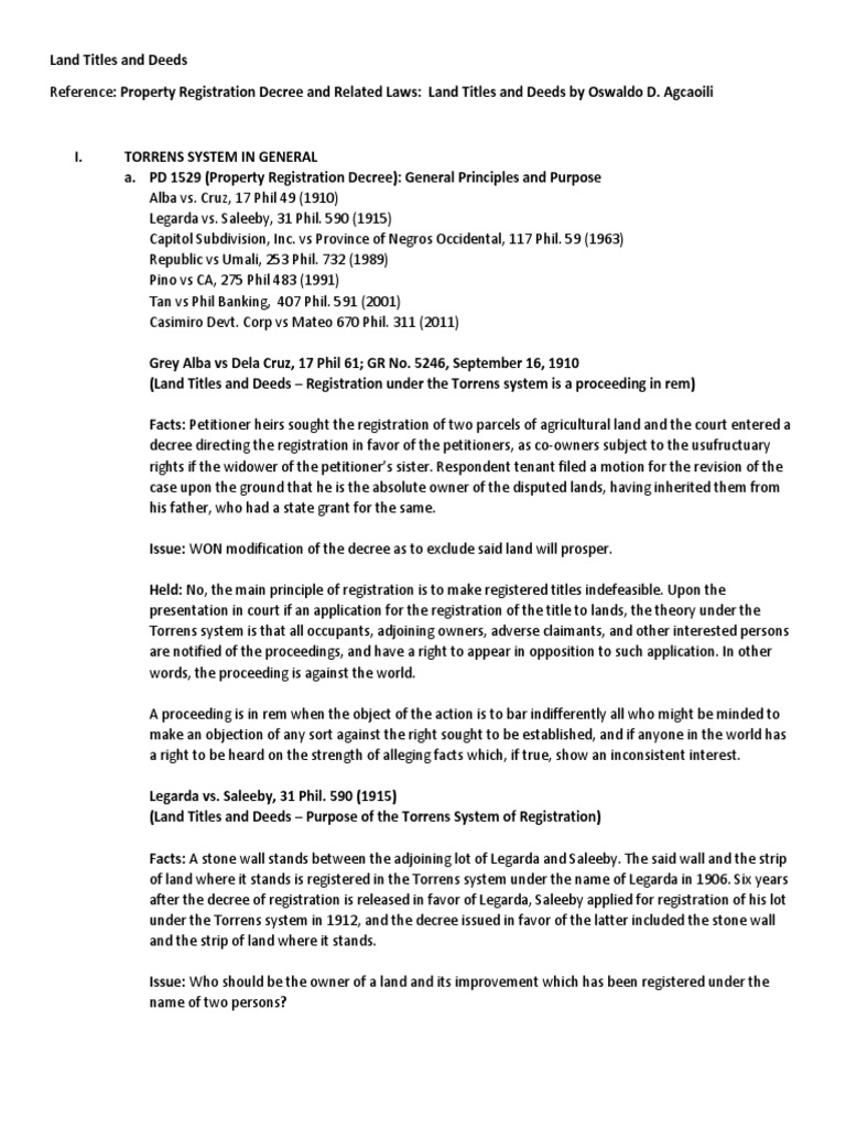Land Titles and Deeds | Deed | Title (Property)