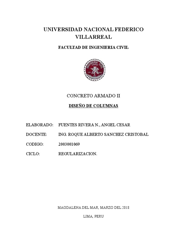 Diseño de Columna | PDF | Métodos y materiales de enseñanza