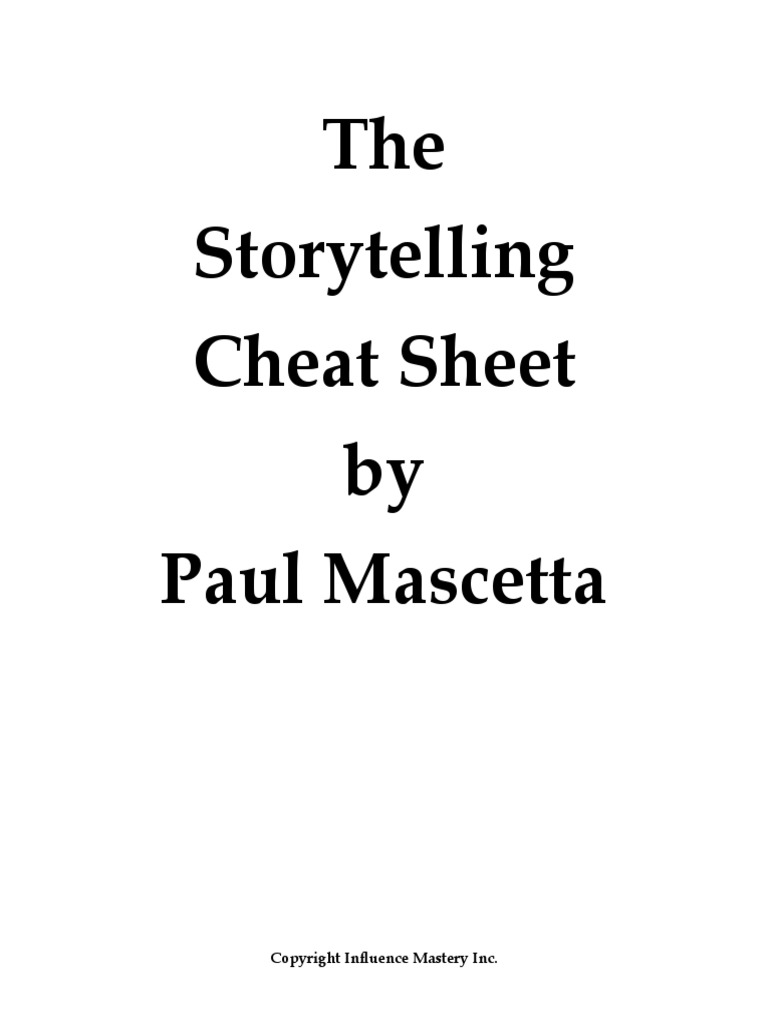 The+Storytelling+Cheat+Sheet | Plot (Narrative) | Storytelling