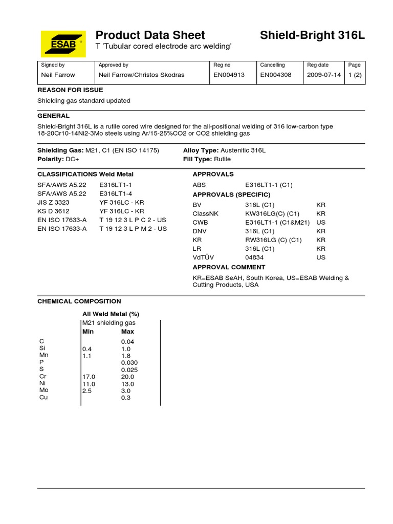 En 1011 2 Welding Recommendations | Welding | Chemical Elements