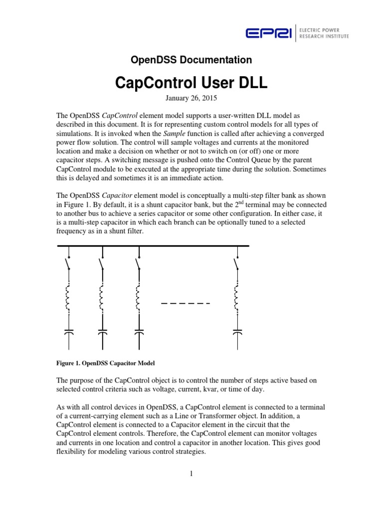OpenDSS CapControl DLL PDF | PDF | Subroutine | Pointer (Computer Programming)